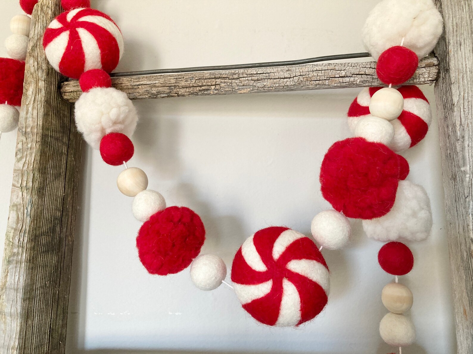 Peppermint Garland. Giant Peppermints. Chunky Garland. - Etsy