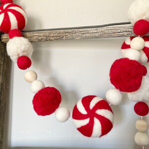 Peppermint Garland. Giant Peppermints. Chunky Garland. Christmas ...