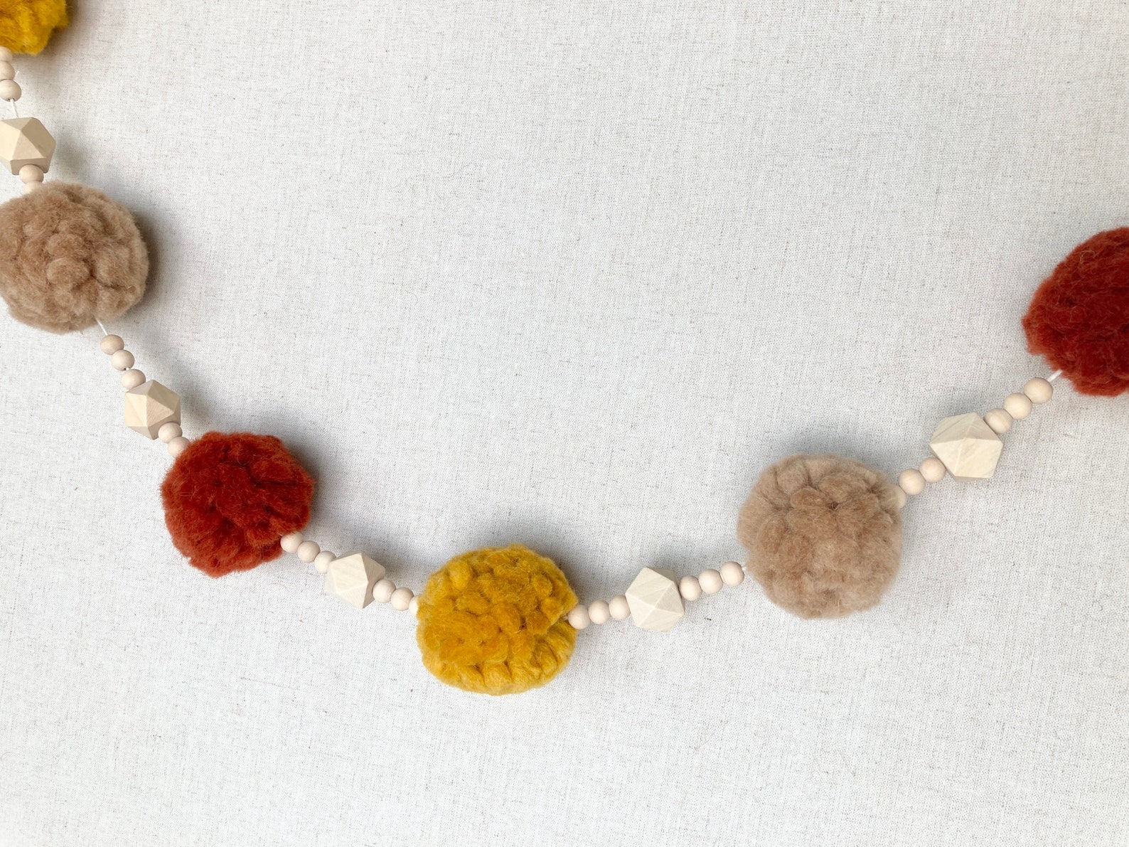 Fall Garland. Fall Pom Pom Garland. Fall Decor. Decorative Pom - Etsy