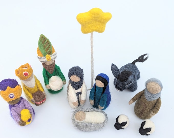 Nativity. 12 Piece Felt Nativity, Hand Crafted. - Etsy