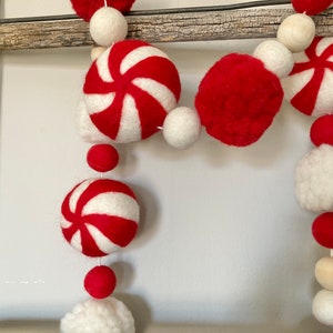 Peppermint Garland. Giant Peppermints. Chunky Garland. Christmas ...