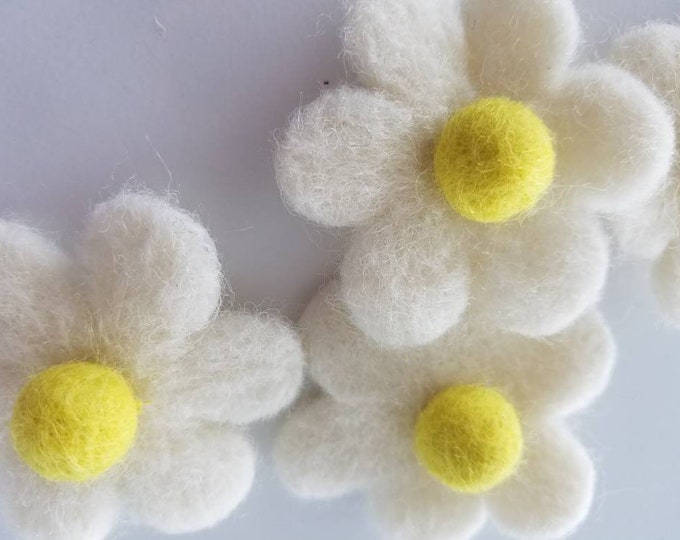 Felt Daisy Embellishment. Felt Flower. Felt Craft. Daisy - Etsy