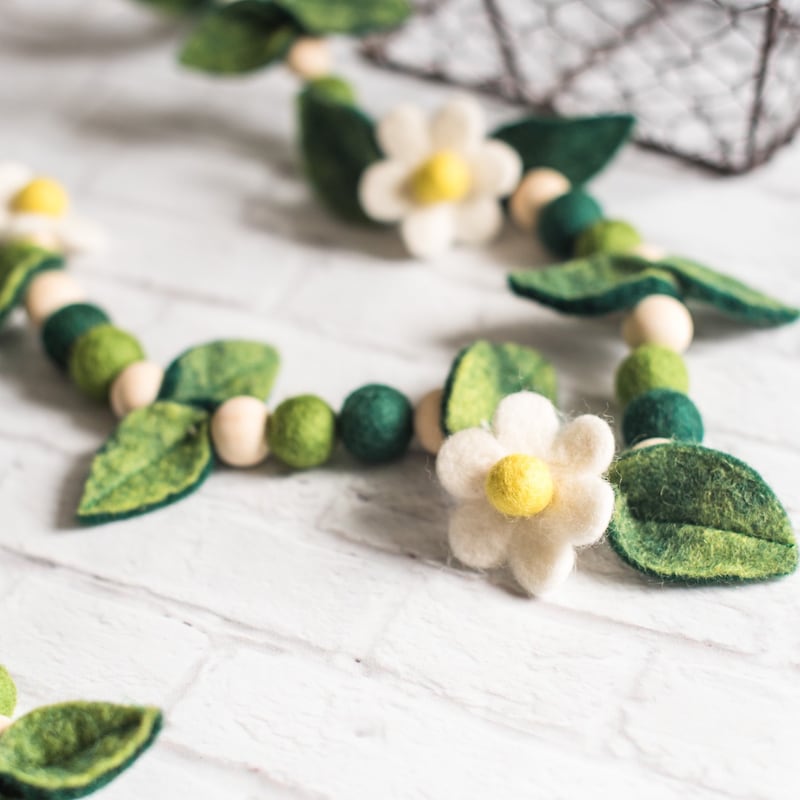 Felt Flower Garland - Etsy