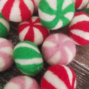 Felt Peppermint. Felt Candy. Felt Christmas Candy. Felt Balls ...