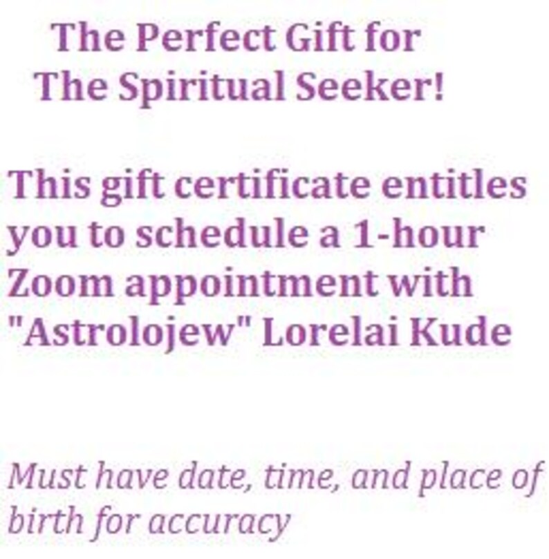 Jewish Astrology Personal Birth Chart Analysis via Zoom - Etsy