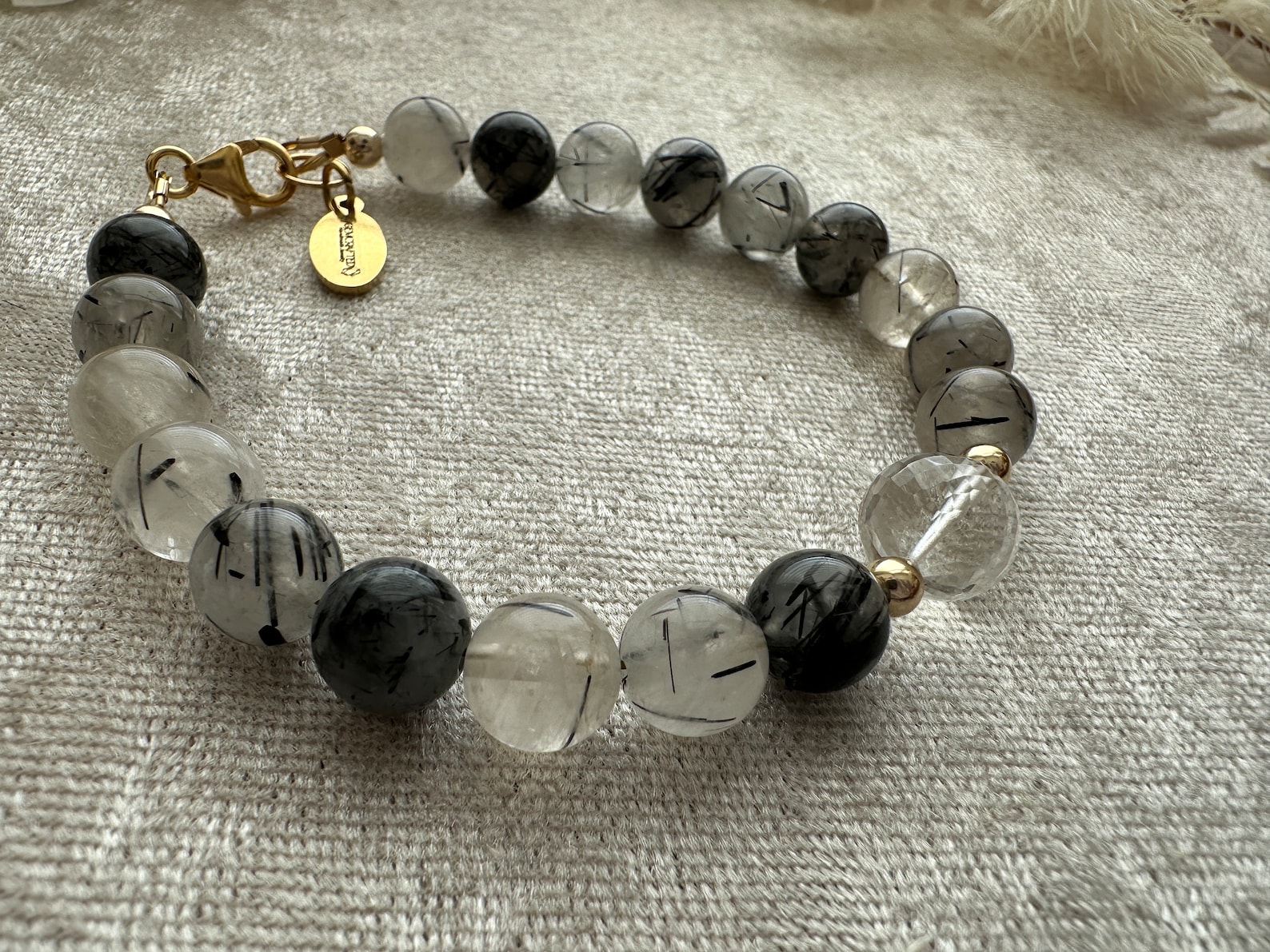 Black Rutilated Quartz Signature Bracelet - Etsy
