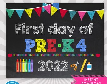 First Day of Pre K4 - Etsy