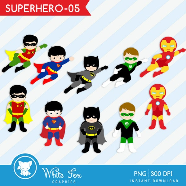 Super Hero Clip Art - Etsy