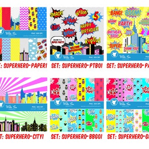 4 Set Combo Super Hero Clipart / Personal and Commercial Use / | Etsy
