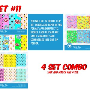 4 Set Combo Superhero Clipart / Pick Your Set / Superheroes Clip Art ...