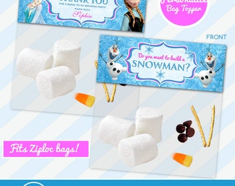 Snowman Bag Topper - Etsy