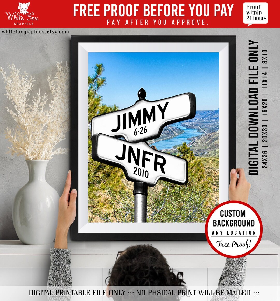 Custom Street Sign Wedding Date Sign Personalized Road Sign - Etsy