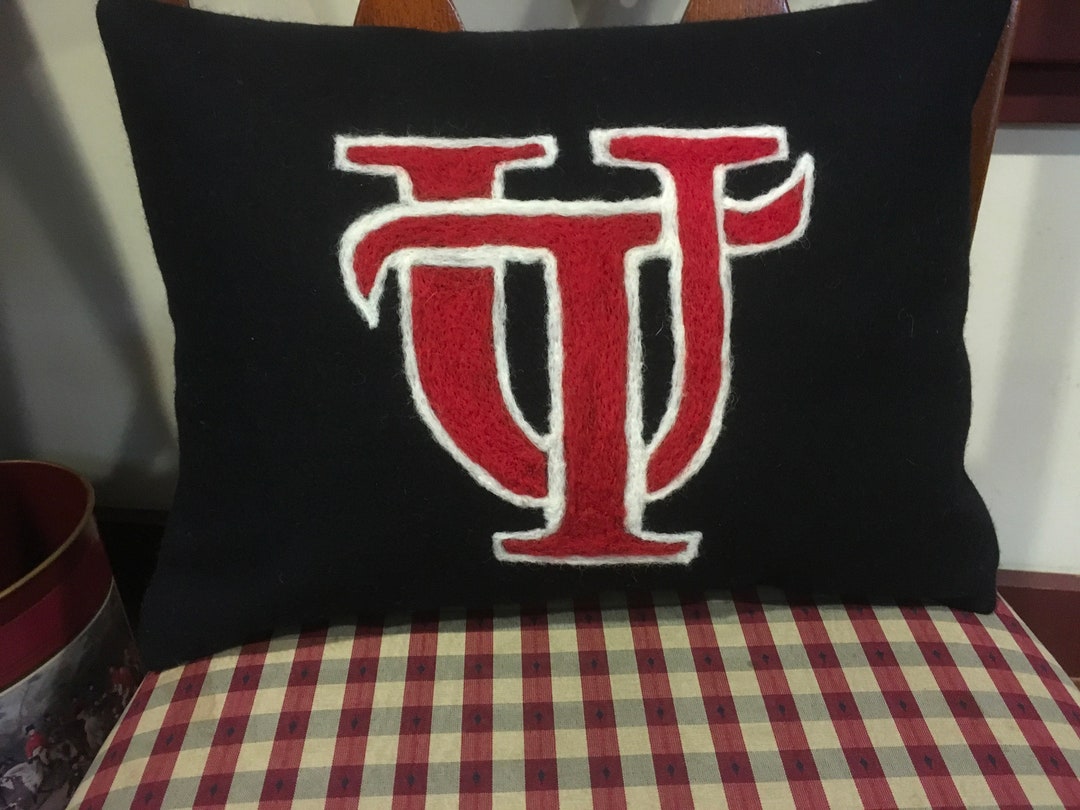 College University Letter Pillow Custom Hand Needle Felted Logo Letters ...