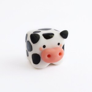Little Cube Cow, Squared Animal Charm, Miniature Animal, Cute Animal - Etsy