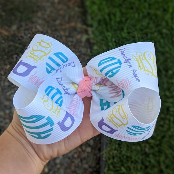 Bow Monogram - Etsy