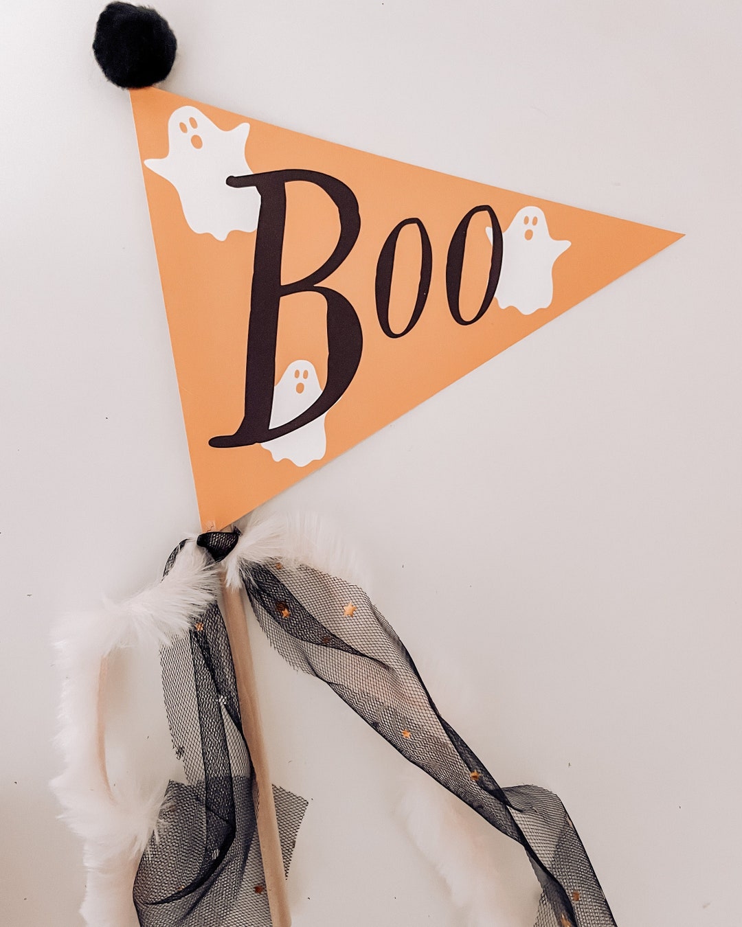 Halloween Pennant Flag Printable, Boo Baskets, Trick or Treat Pennant ...