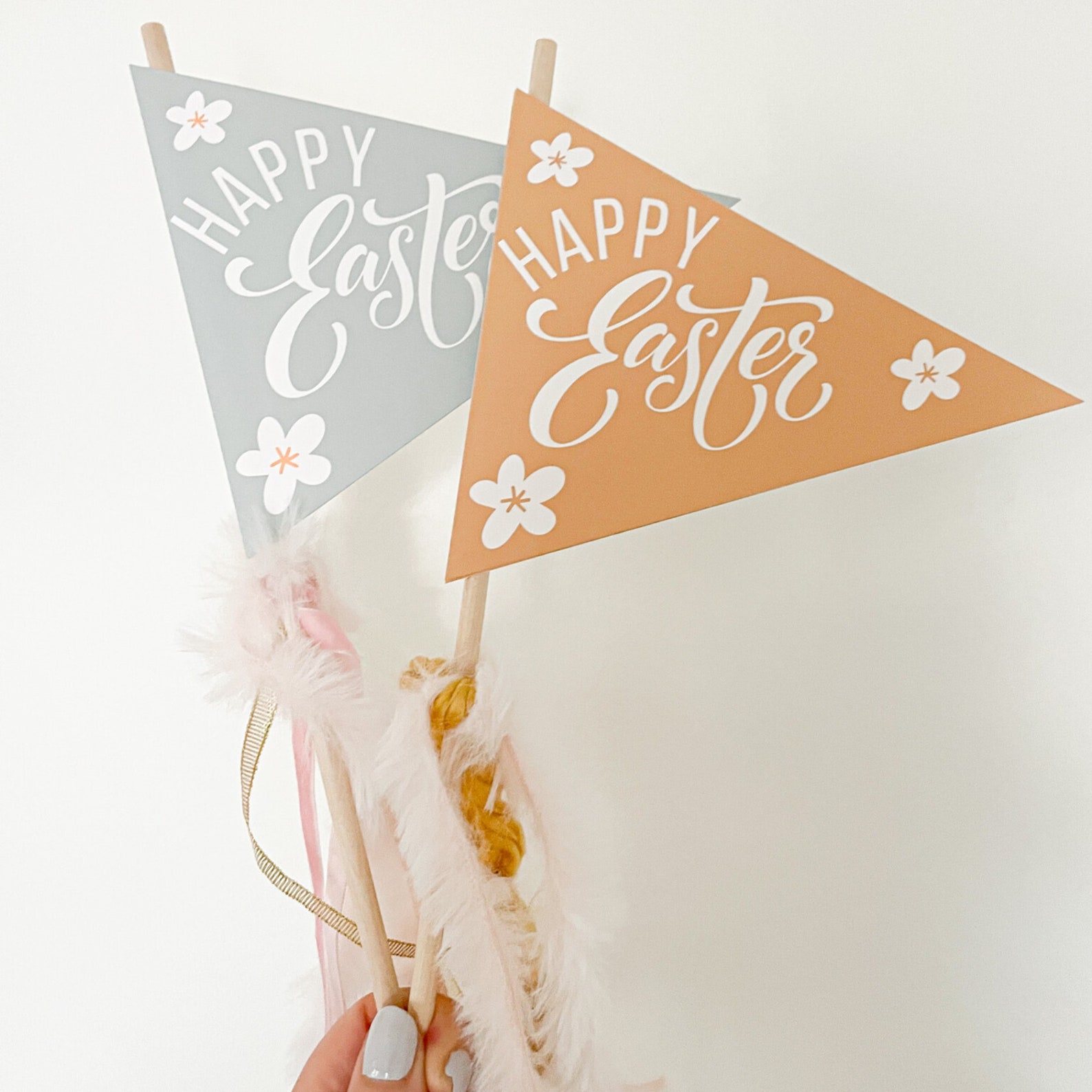 Easter Pennant Flag, Printable Easter Flag, Easter Basket Pennant Flag ...