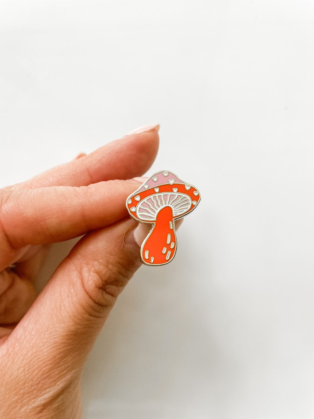Red Mushroom Enamel Pin, Fungi Enamel Pin, Fall Enamel Pin, Halloween ...