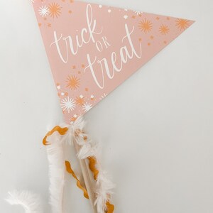 Halloween Pennant Flag Printable, Boo Baskets, Trick or Treat Pennant ...