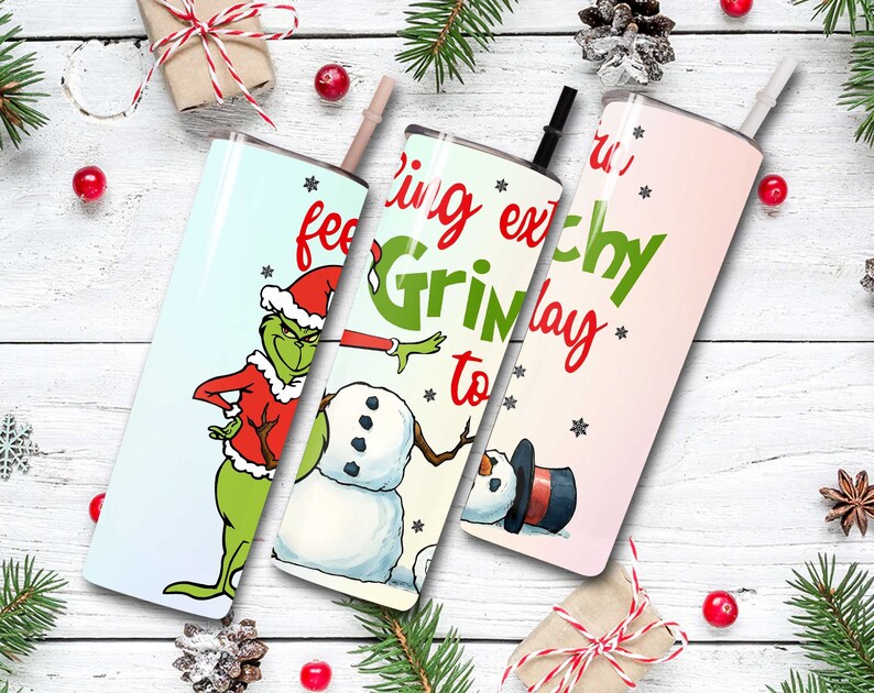 Grinch Tumbler Wrap PNG, 20oz Tumbler PNG Sublimation Design, Digital ...