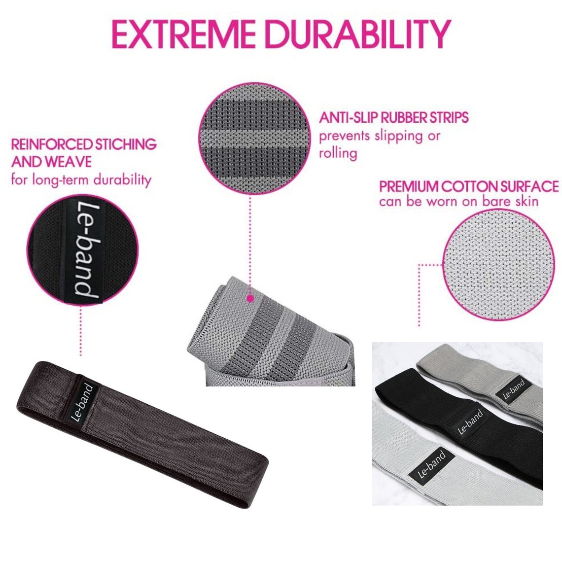 Fabric Resistance Bands Set Exercise Bands for Working Out | Etsy