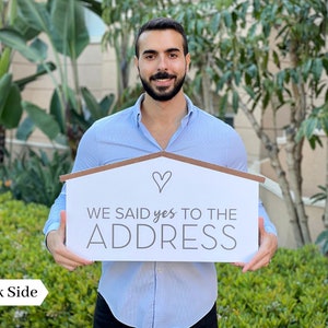 Sold Sign Real Estate Realtor House Shaped DOUBLE-SIDED - We Said Yes ...