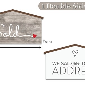 Sold Sign Real Estate Realtor House Shaped DOUBLE-SIDED - We Said Yes ...