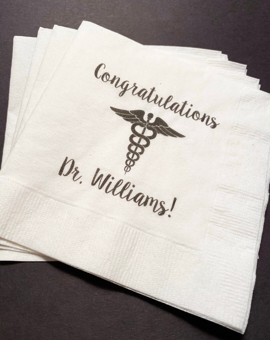 Medical School Doctor Med Graduation Personalized Cocktail, Luncheon or ...