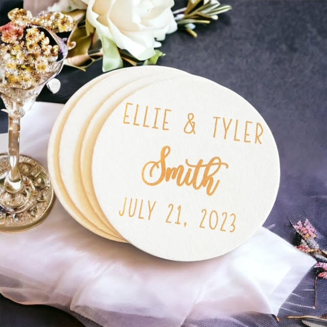 Wedding Coasters Custom Wedding Favors Personalized Wedding Favor ...