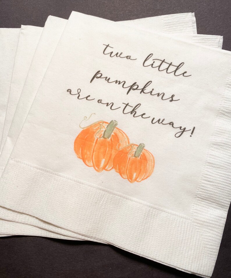 Two Little Pumpkins Are on the Way Twins Fall Baby Shower Twin | Etsy