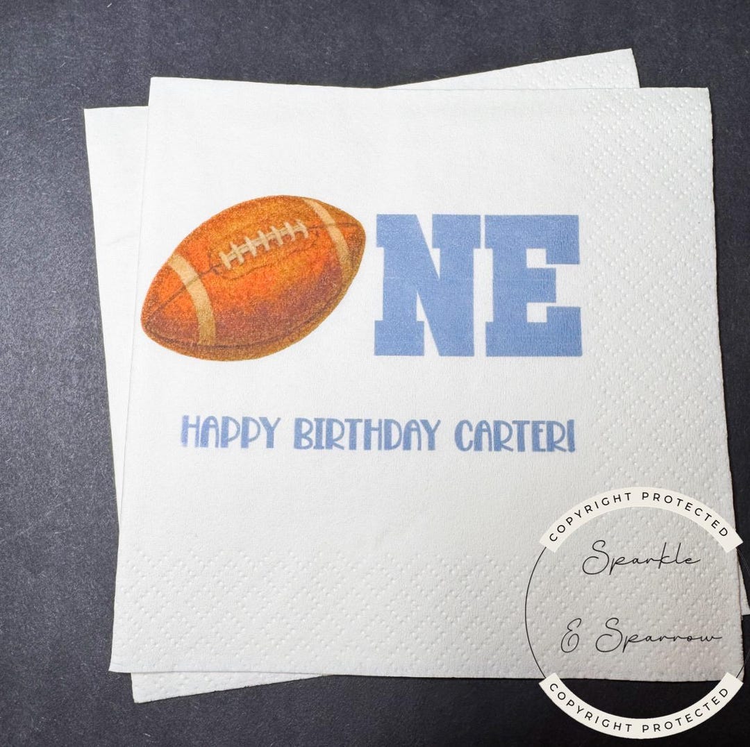 Football First Birthday Football One 1st Year Down Football First 1st ...
