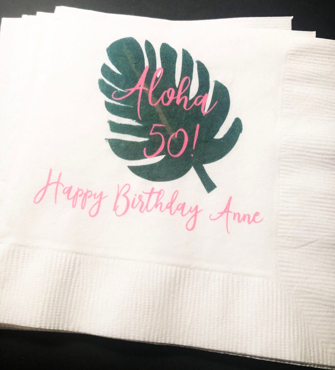 Palm Leaf Birthday Aloha 50 Tropical Palm Party 50th Birthday ...