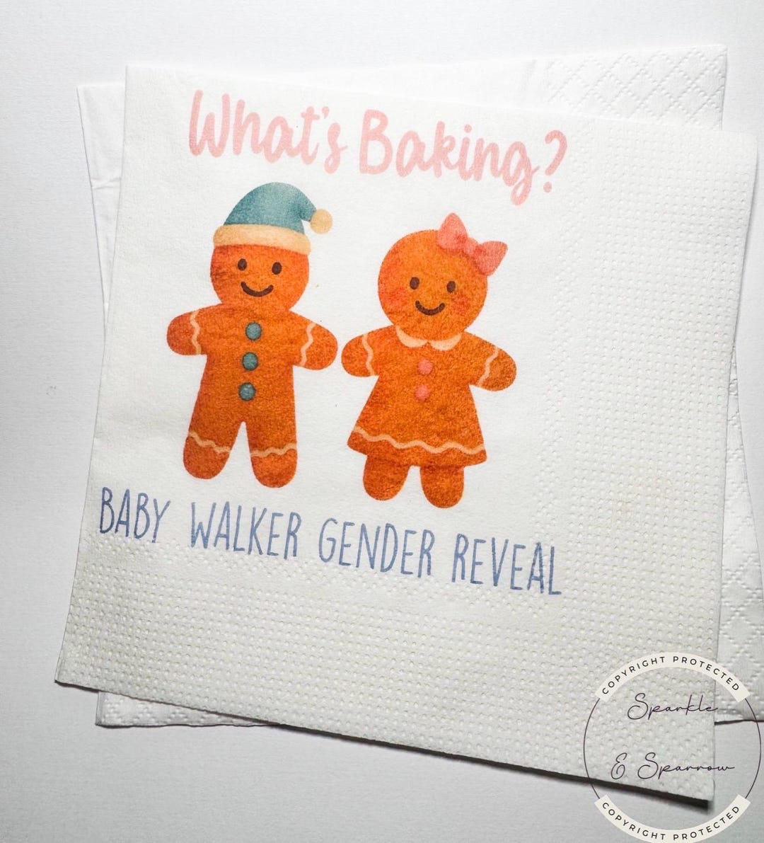 Gingerbread Gender Reveal What’s Baking Reveal Christmas Gender Reveal ...