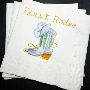 First Rodeo Western Birthday Cowboy Theme Birthday Blue Boot Hat Party ...