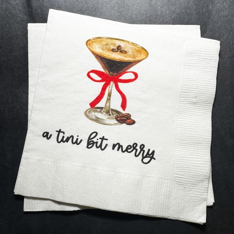 Merry Bright Napkin - Etsy