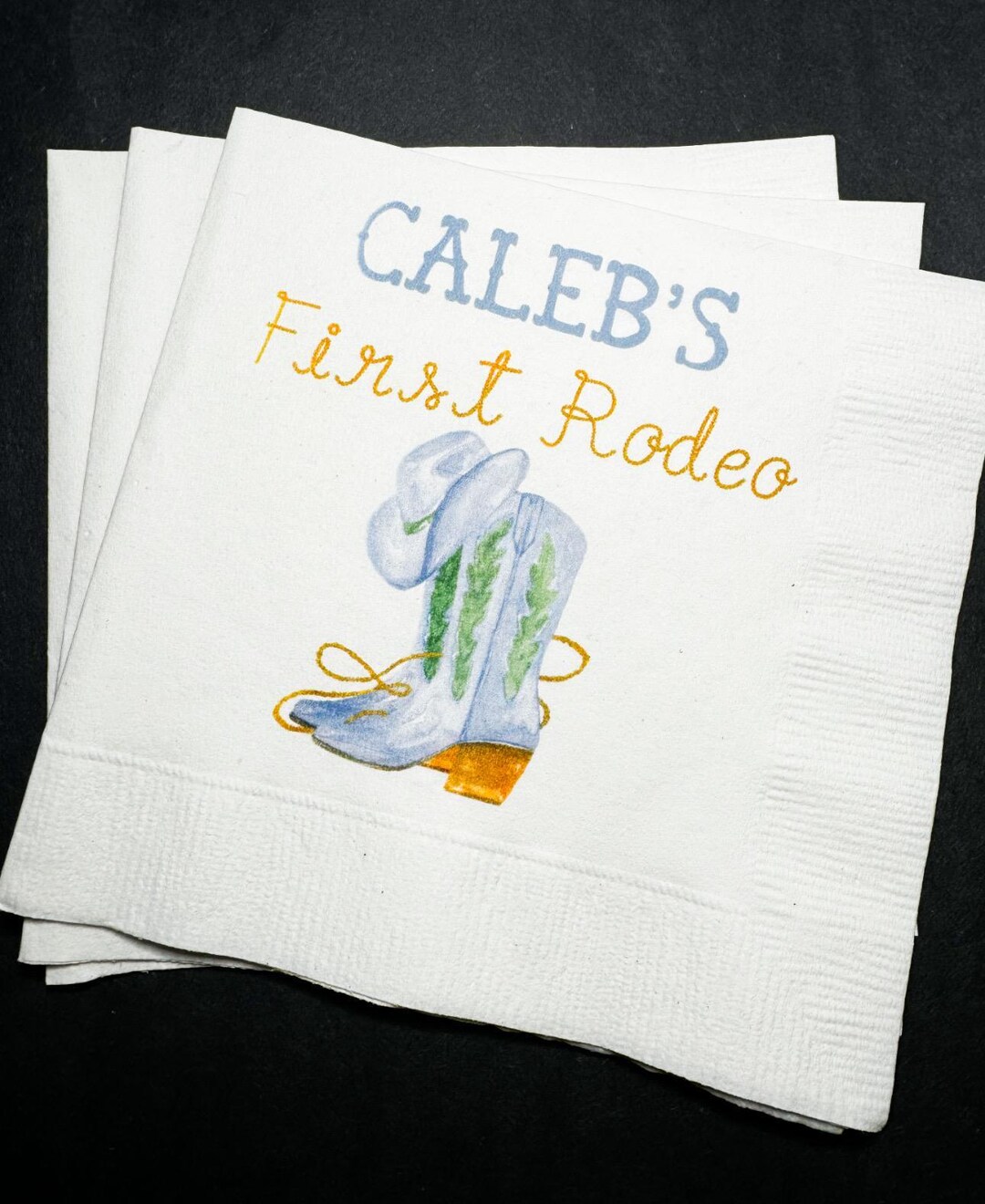 First Rodeo Western Birthday Cowboy Theme Birthday Blue Boot Party 1st ...