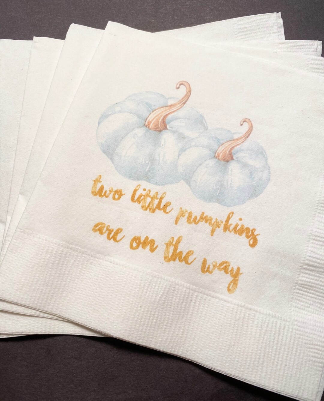 Two Little Pumpkins Are on the Way Twins Fall Baby Shower Twin - Etsy