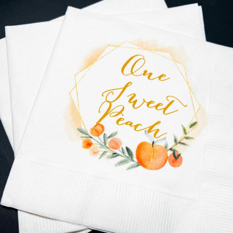 Peach Paper Plates - Etsy