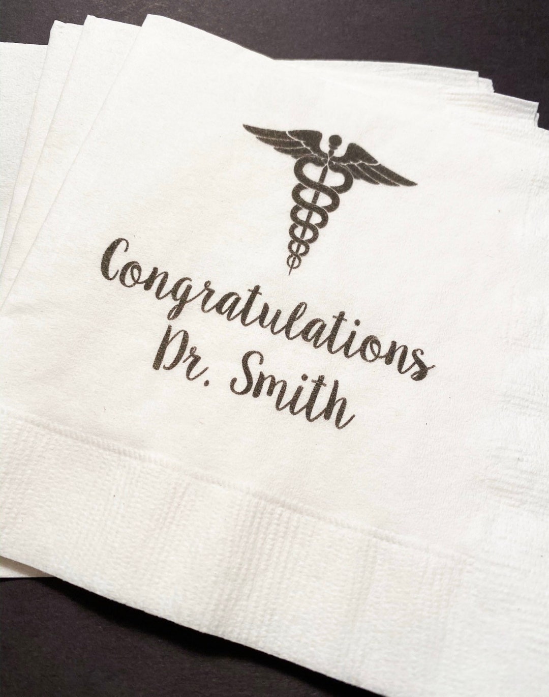 Medical School Doctor Med Graduation Personalized Cocktail Napkins, Set ...