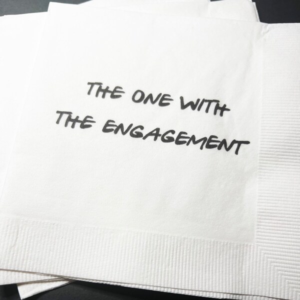 Engagement Napkins - Etsy