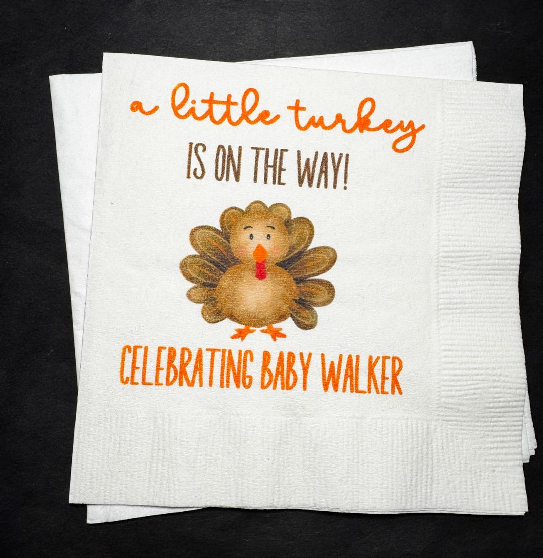 A Little Turkey is on the Way Thanksgiving Baby Shower Fall Turkey Baby ...