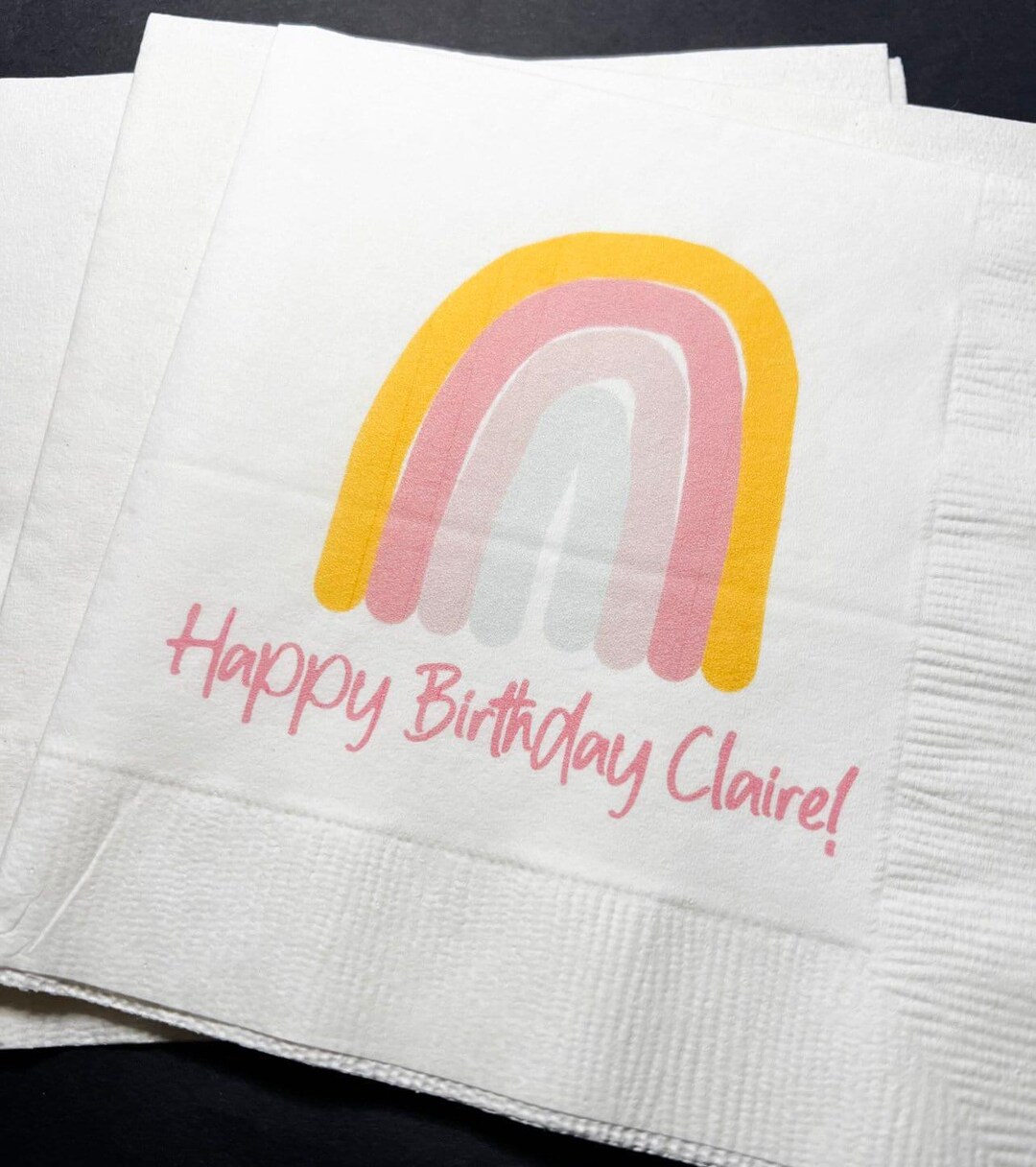 Rainbow Birthday Watercolor Rainbow Boho Modern Rainbow Personalized ...