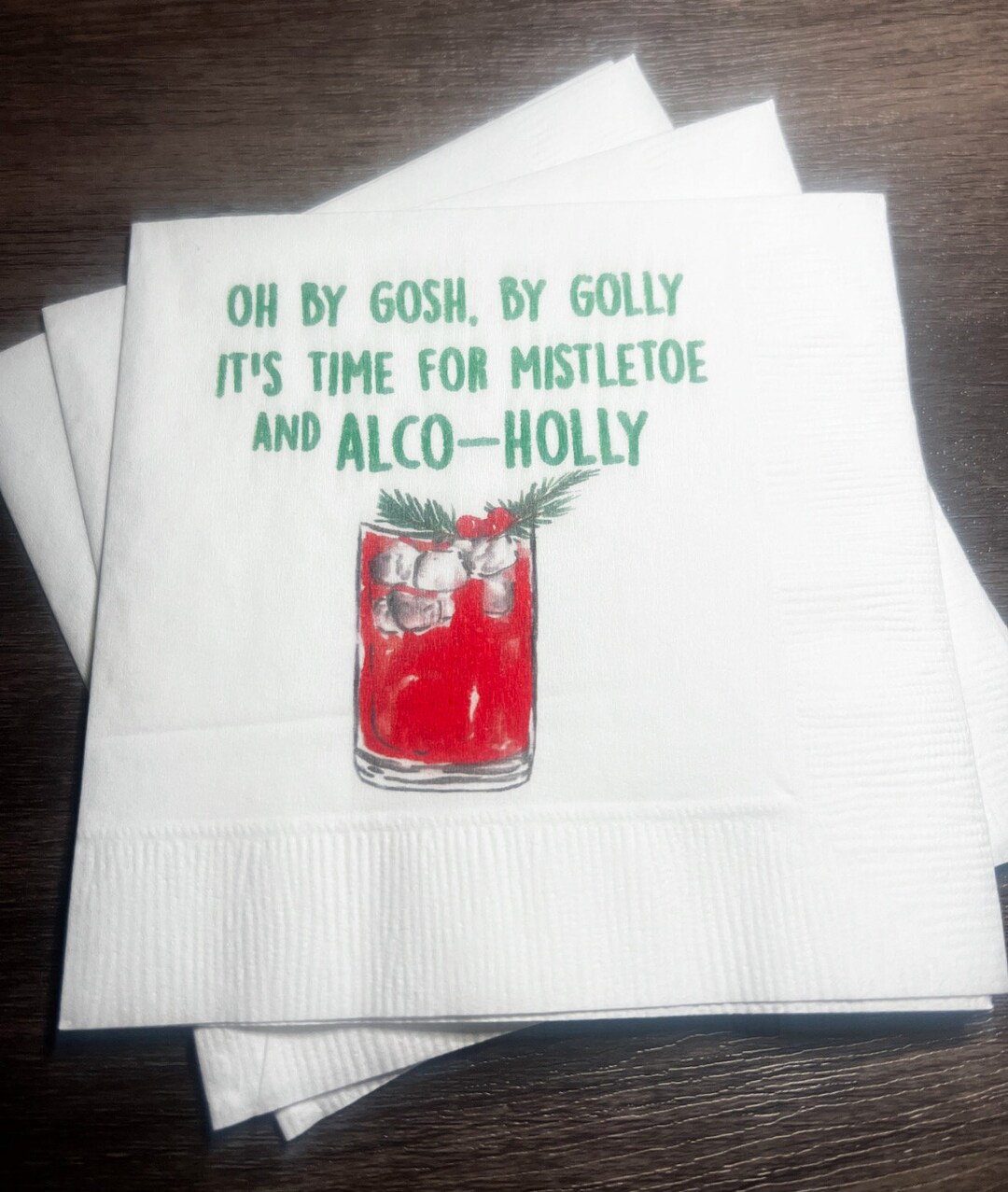 Eat Drink Be Merry Funny Christmas Party Oh by Gosh by Golly Alcoholly ...