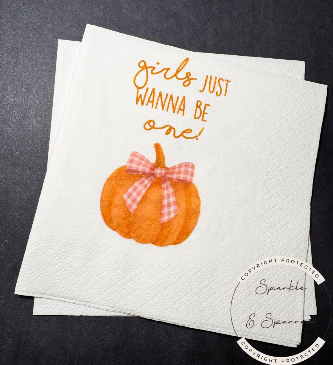Girls Just Wanna Be One Pink Bow First Birthday Pumpkin Girl First ...