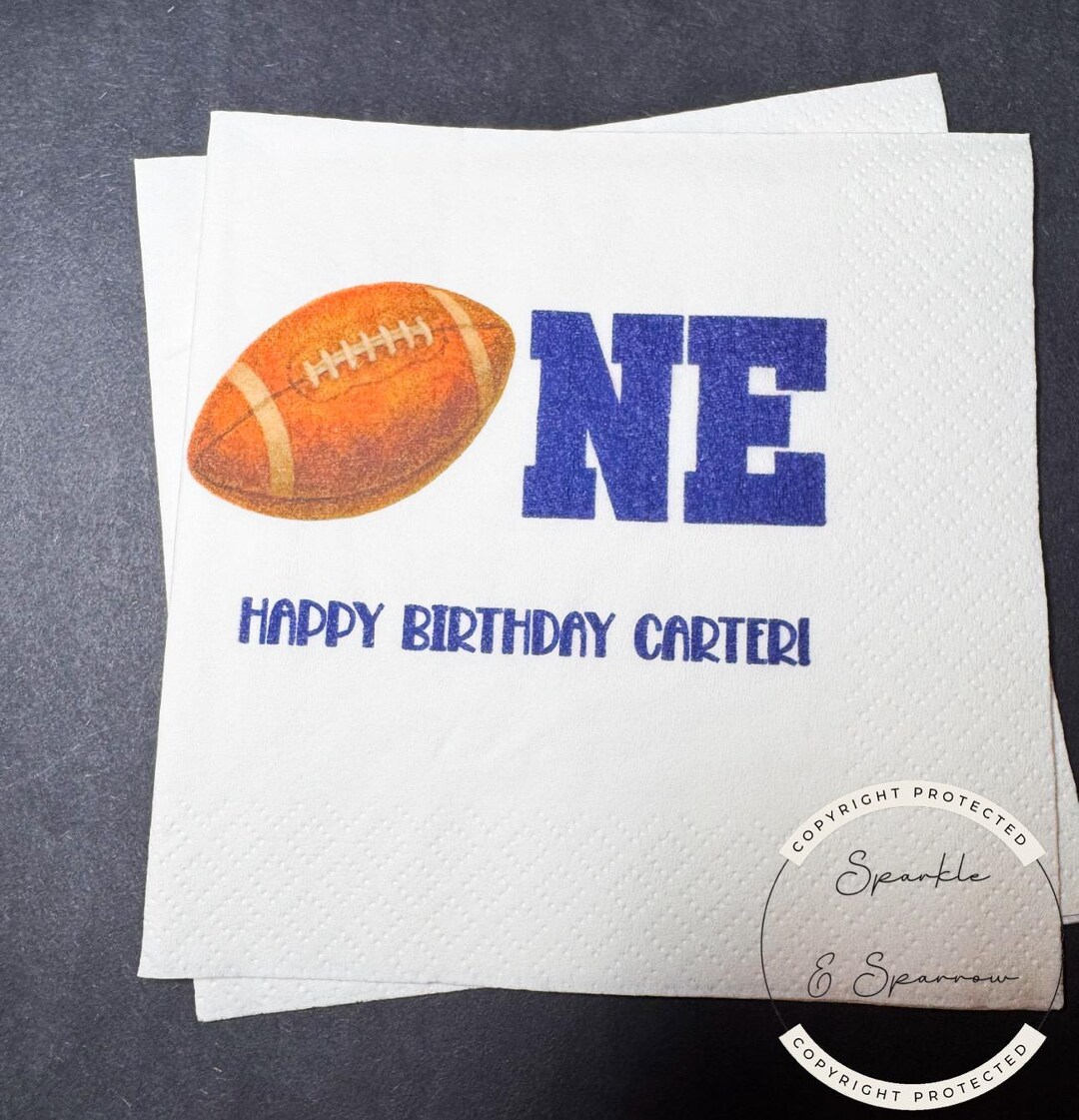 Football First Birthday Football One 1st Year Down Football First 1st ...