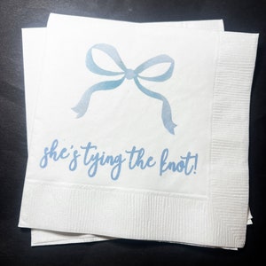 She's Tying the Knot Bridal Shower Blue Bow Bridal Shower Brunch Blue ...
