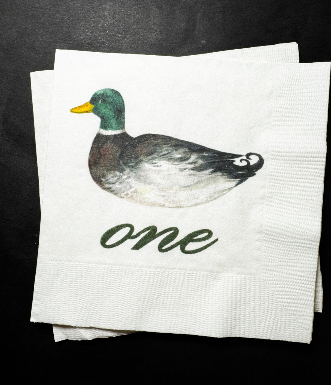 Duck 1st Birthday One Lucky Duck Crest Mallard Duck Monogram Hunter ...