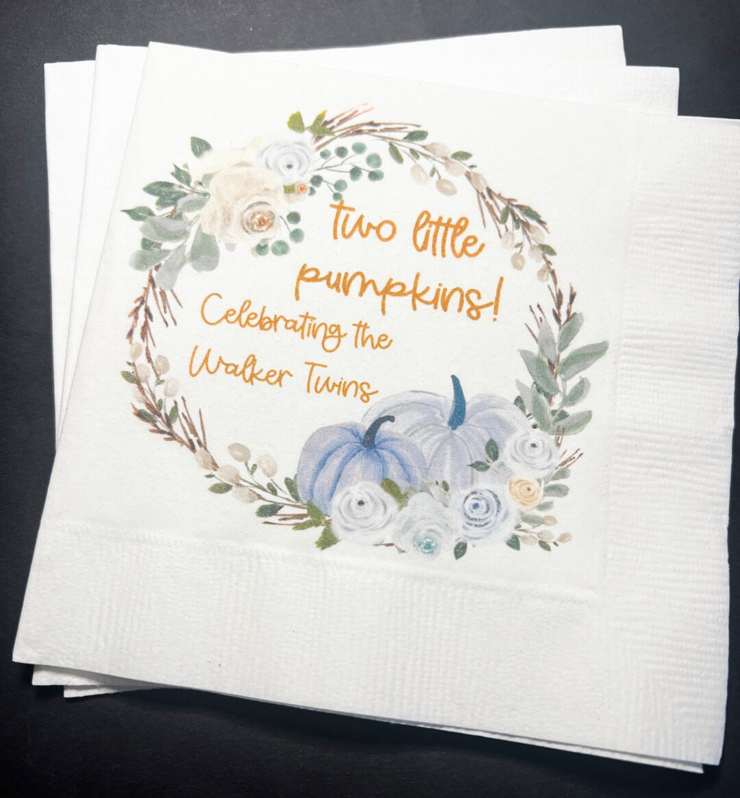 Two Little Pumpkins Are on the Way Twins Fall Baby Shower Twin - Etsy