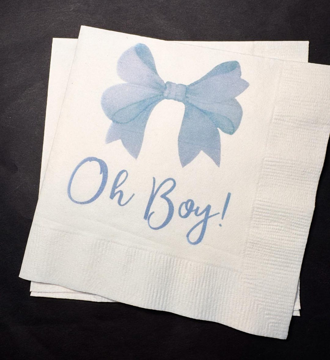 Blue Bow Baby Shower Oh Boy It’s a Boy Blue Boy Baby Shower Oh Boy Blue ...