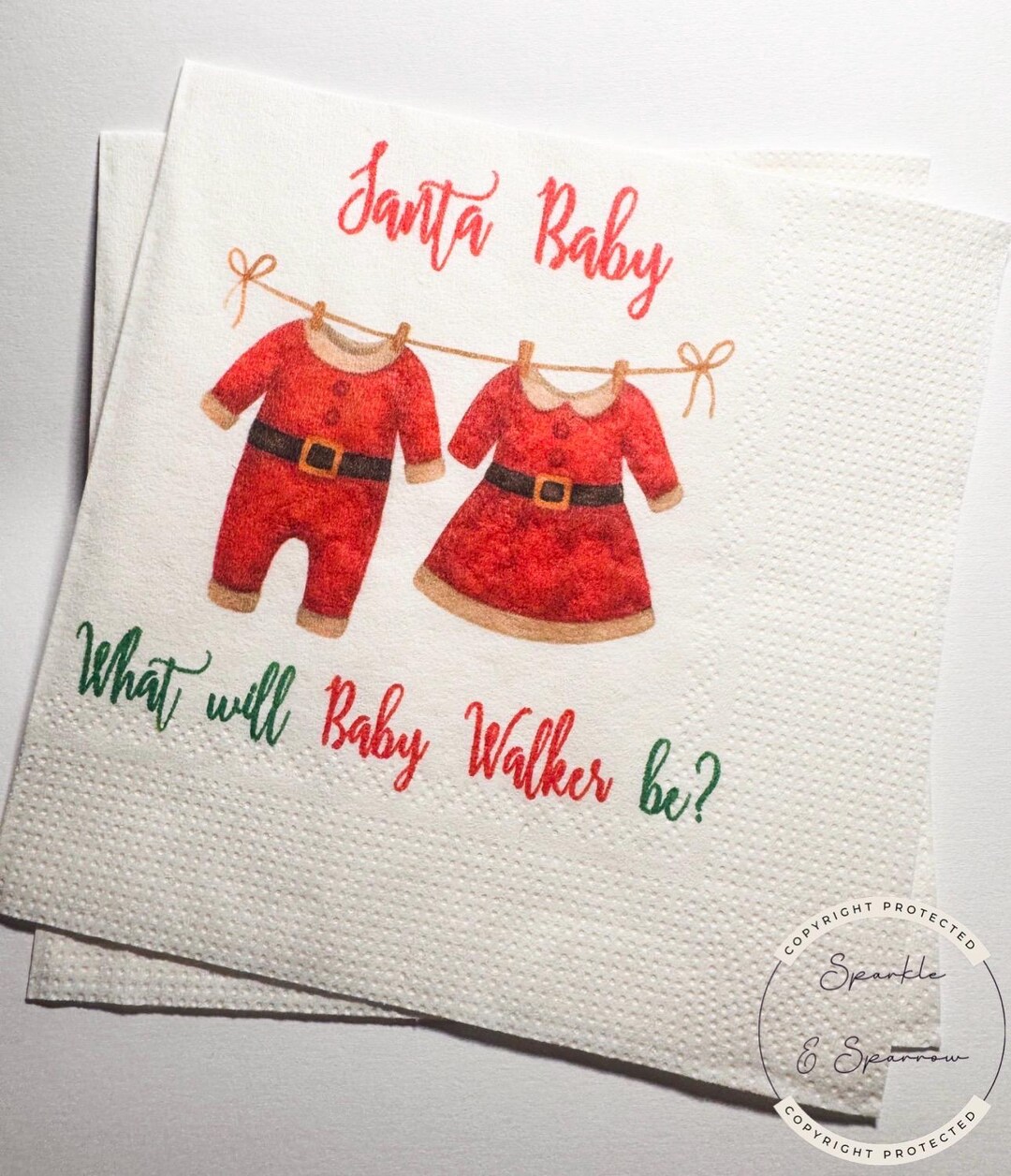 Christmas Gender Reveal He or She Santa Gender Reveal December Santa ...